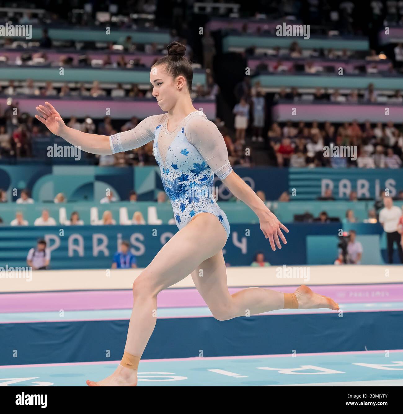 AVA STEWART (CAN) of Canada, competes in the Artistic Gymnastics Women ...