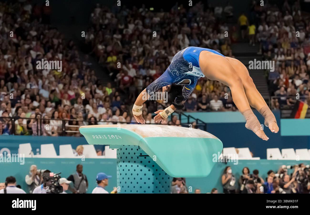 LUISA BLANCO (COL) of Colombia, competes in the Artistic Gymnastics ...