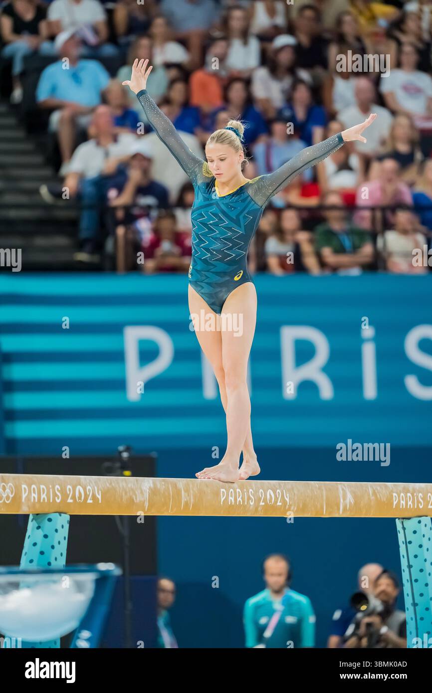 RUBY PASS (AUS) of Australia, competes in the Artistic Gymnastics Women ...
