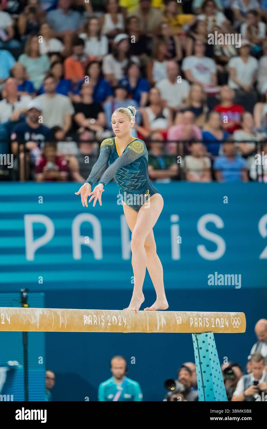 RUBY PASS (AUS) of Australia, competes in the Artistic Gymnastics Women ...