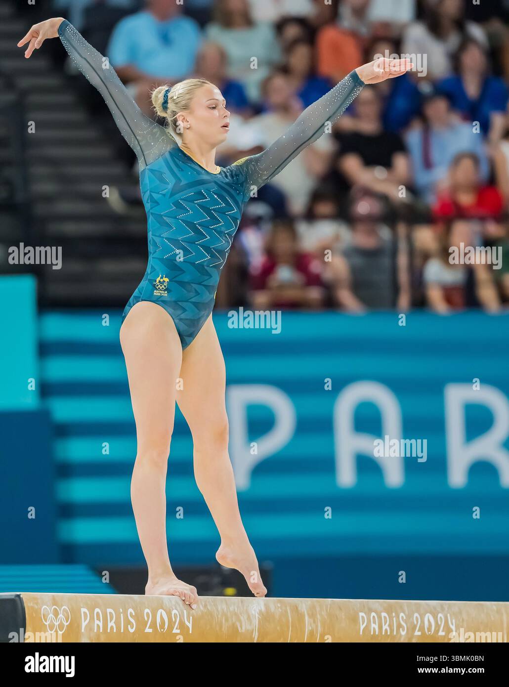 RUBY PASS (AUS) of Australia, competes in the Artistic Gymnastics Women ...