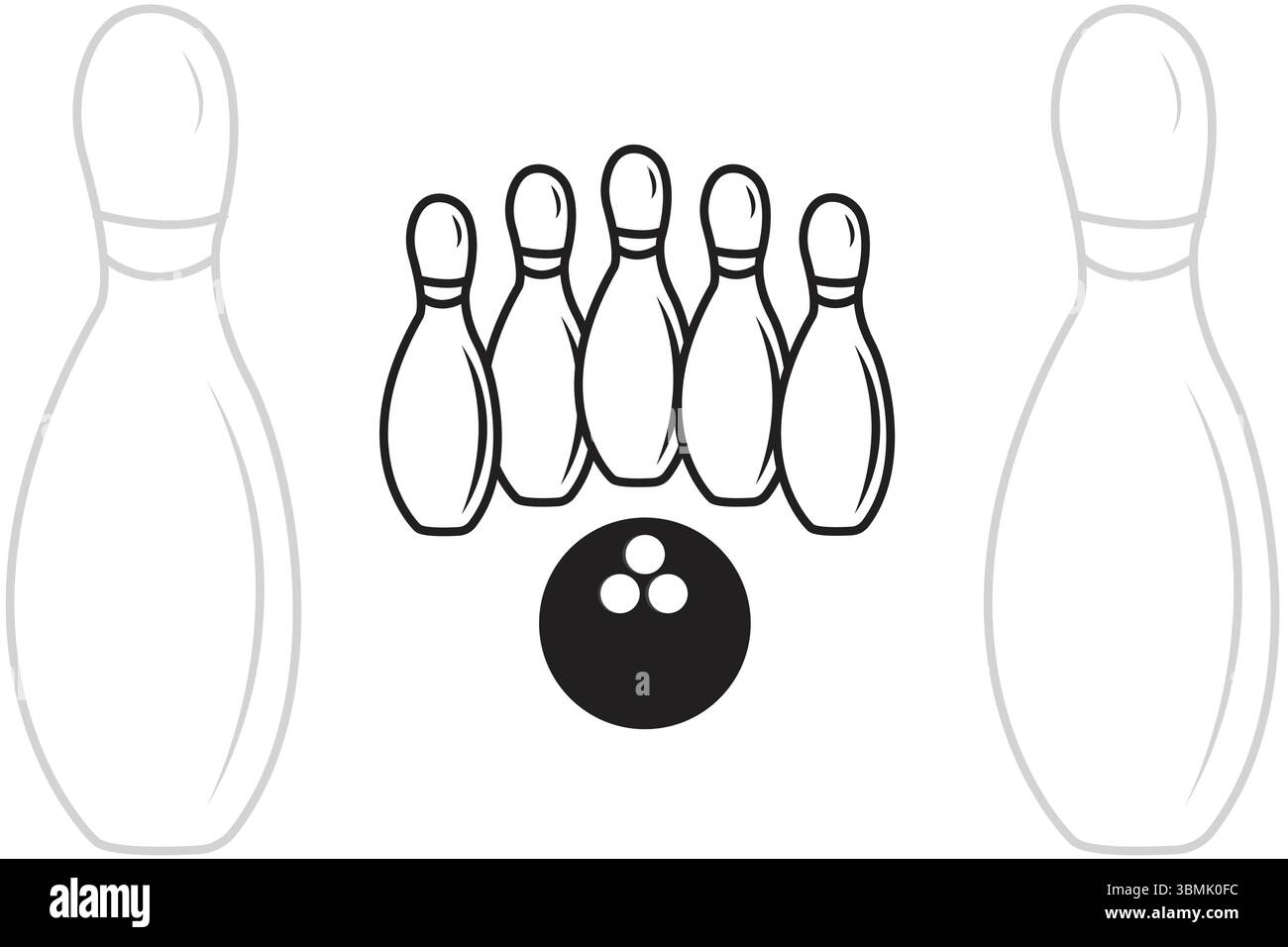 National Bowling Day vector illustration with bowling pins and ball ...