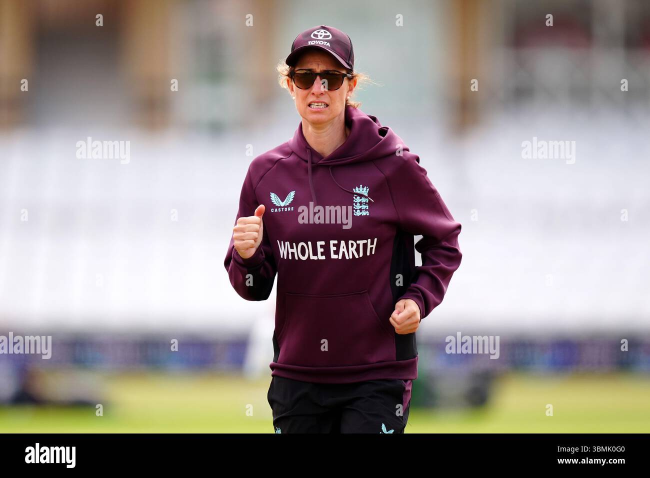 England assistant coach Courtney Winfield-Hill during a nets session at ...
