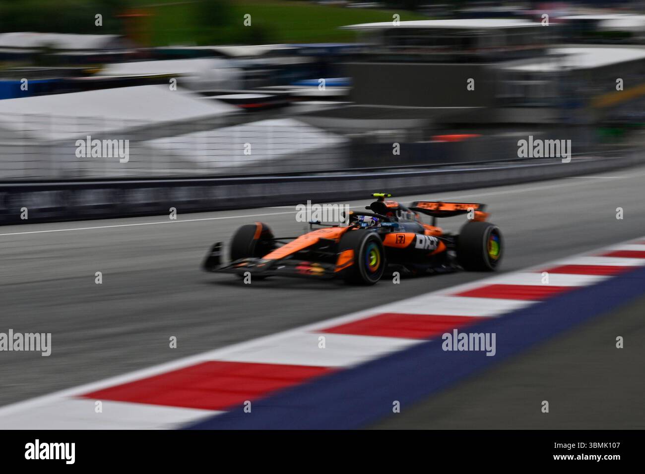Mclaren driver Alex Dunne of Ireland in action during the first free ...