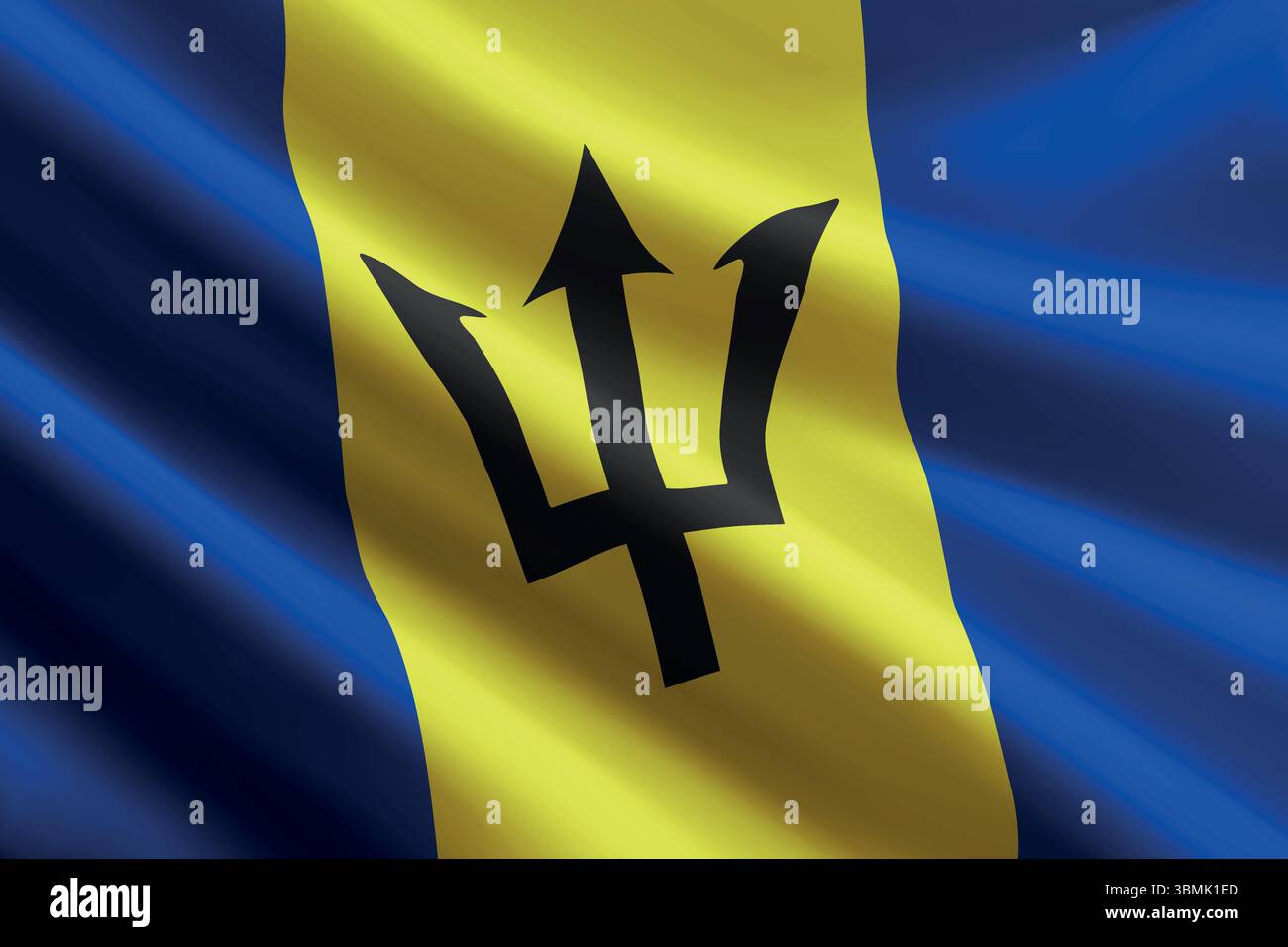 Barbados country flag in Stock Vector Images - Alamy