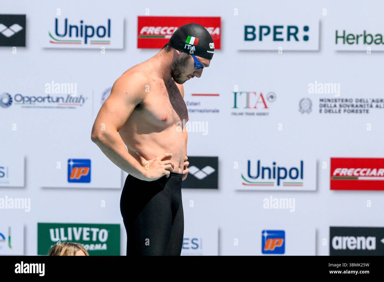 Simone Cerasuolo of Italy competes in the 50m Breaststroke Men Heats ...