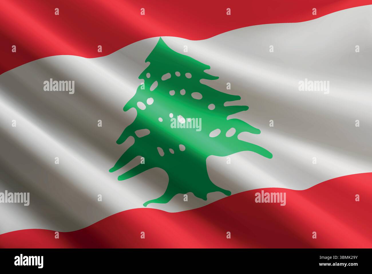 Lebanon flag in wind detailed hi-res stock photography and images - Alamy