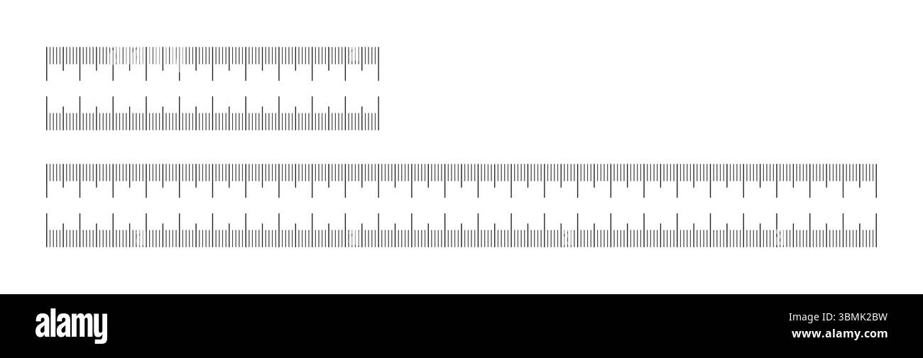 Measuring charts with 10, 25 centimeters. Templates rulers scales set ...