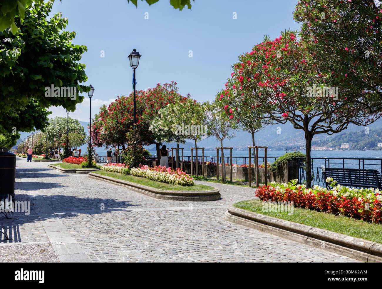 Bellagio, Lake Como, Italy - June 24, 2025: Lakeside promenade Stock ...