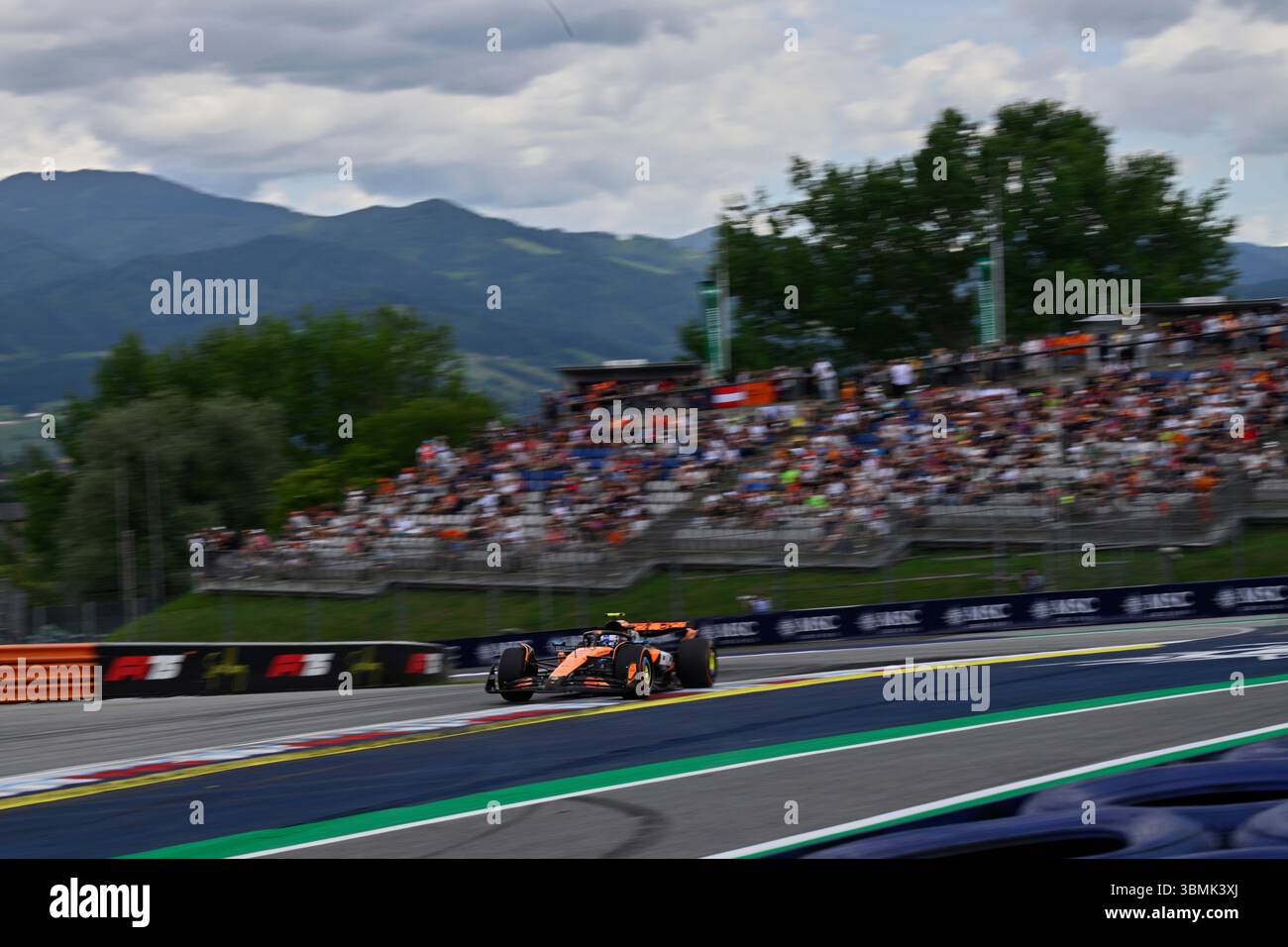 Mclaren driver Alex Dunne of Ireland in action during the first free ...