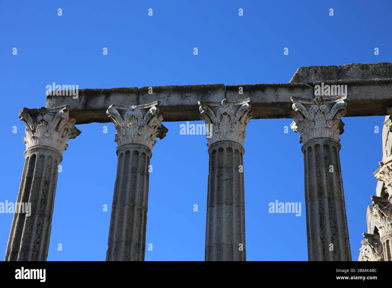 Portugal. Roman temple of Evora. 1st century AD. Ancient Iberian Roman ...