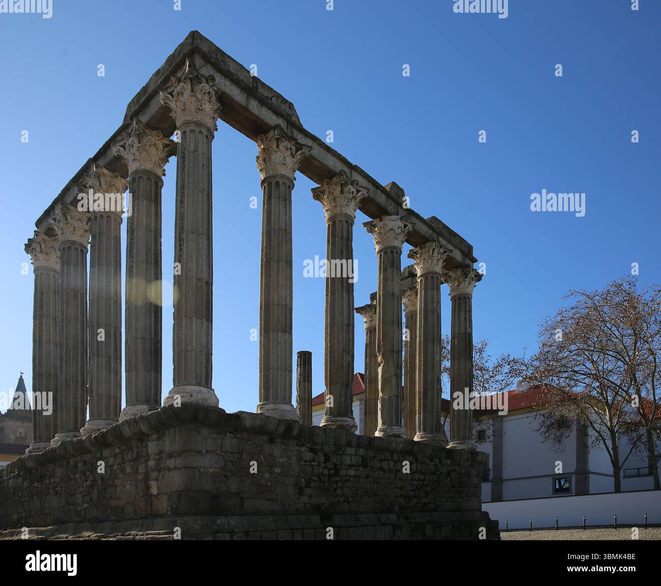 Portugal. Roman temple of Evora. 1st century AD. Ancient Iberian Roman ...