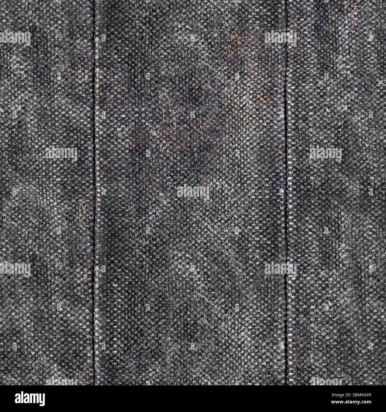 Seamless 4k photo texture of worn vertical stitched dark gray denim ...
