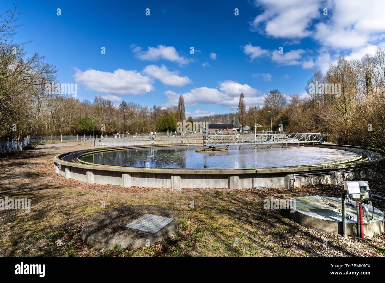 Large wastewater treatment facility featuring hi-res stock photography ...