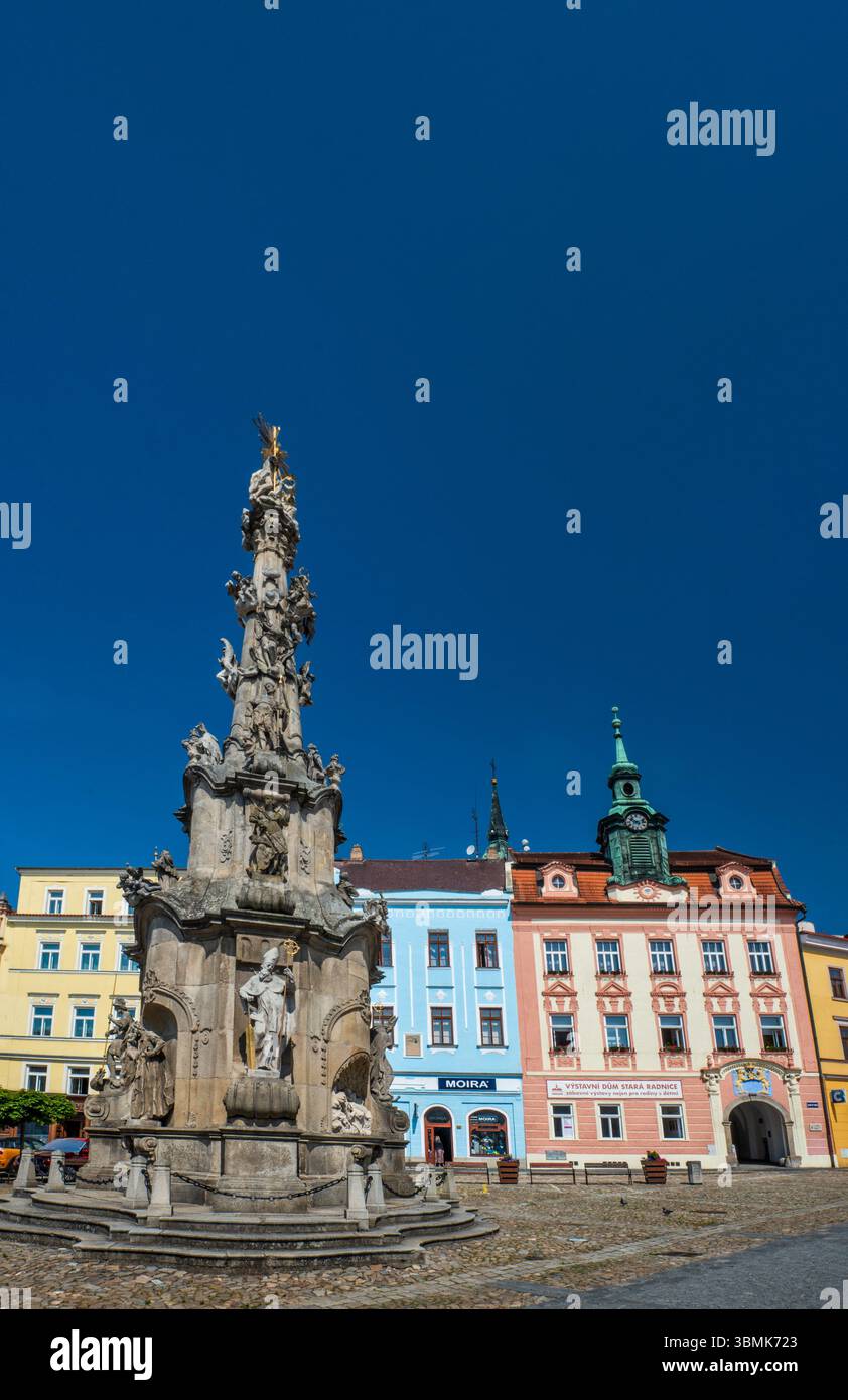 Holy Trinity Column, Baroque style, at Náměstí Míru (Míru Square), city ...