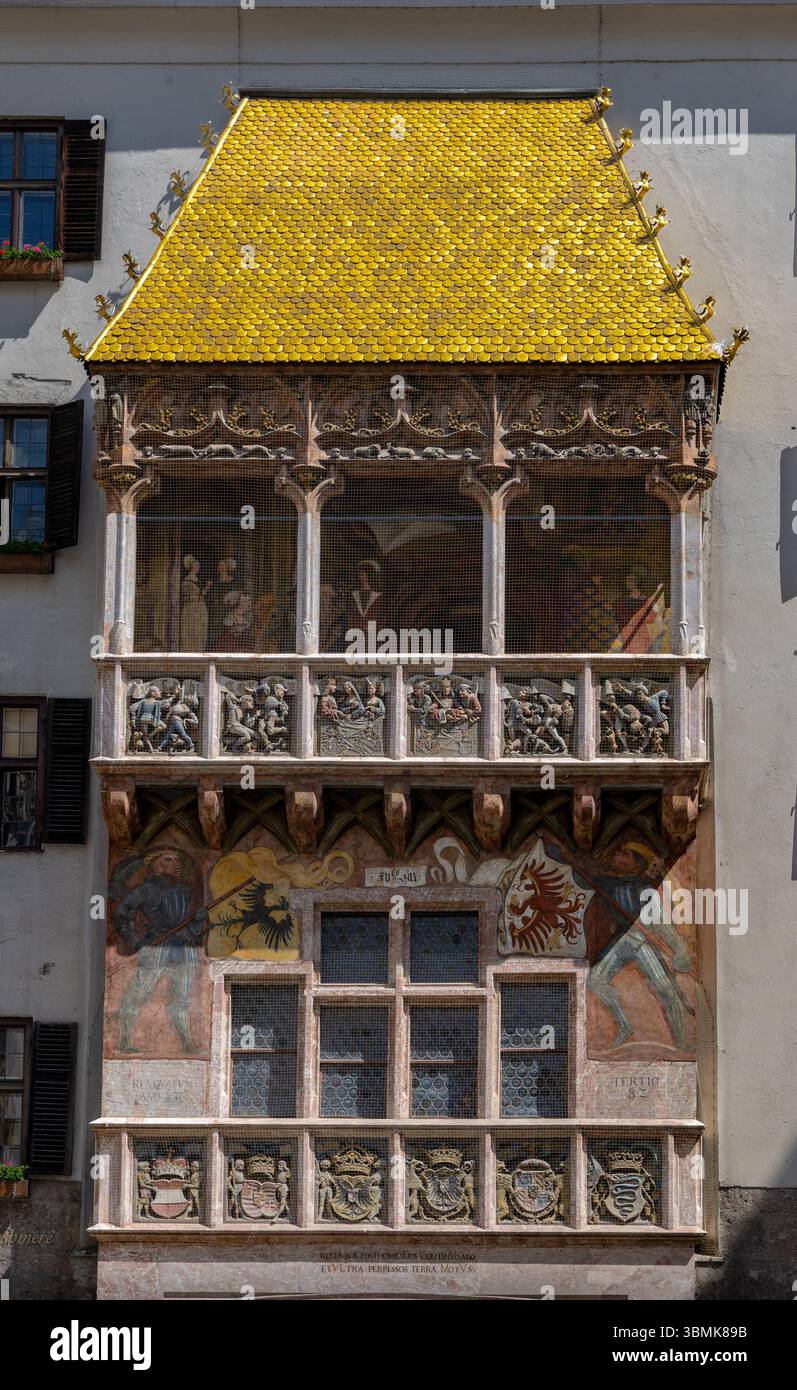 Innsbruck's iconic Golden Roof, shimmering with history and intricate ...