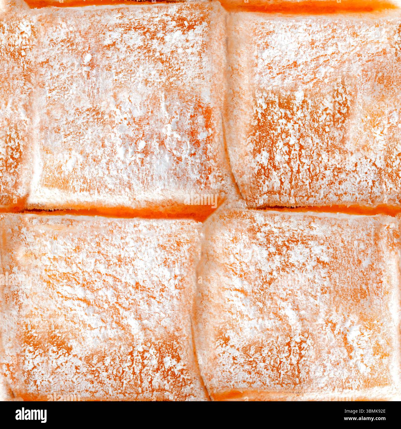 Seamless 4k photo texture of orange powdered sliced marmalade candy ...