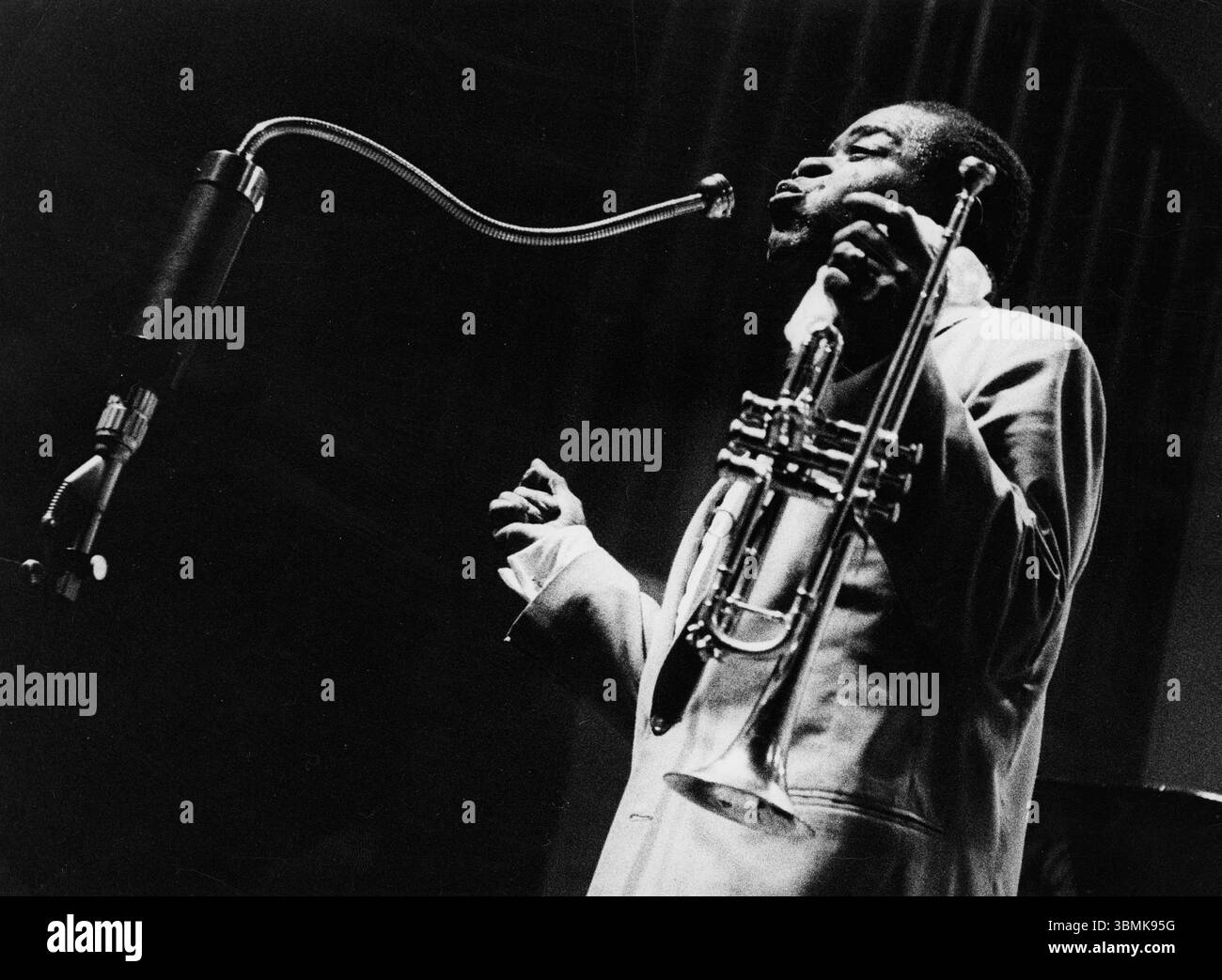Louis Armstrong performing at the Deutsches Museum in Munich, ca. 1954 ...
