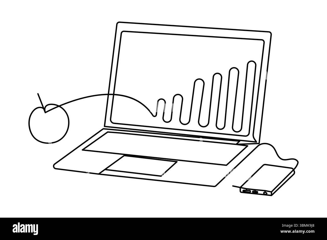Minimalist line drawing desktop Stock Vector Images - Alamy