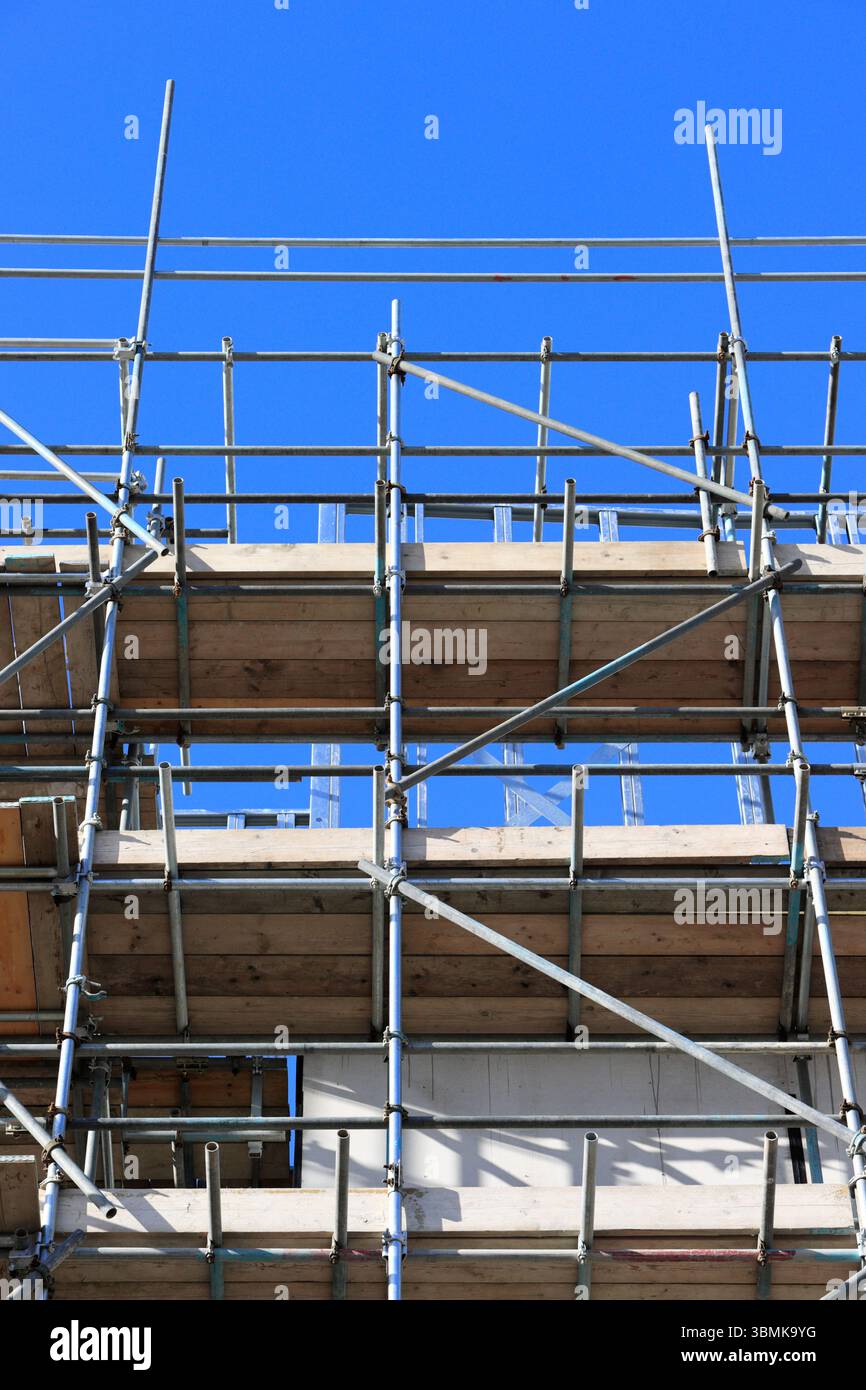 Building construction with scaffolding in radcliffe, bury, greater ...