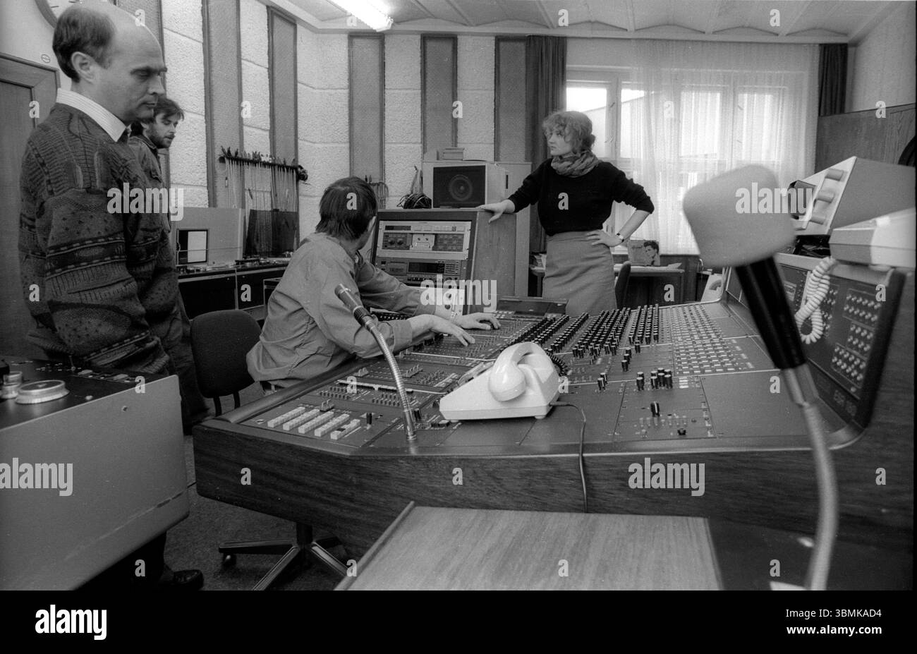 Germany, Berlin, 23.03.1992, Rundfunk der DDR, Studio of DS-Kultur in ...