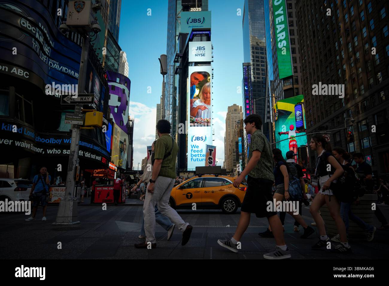 Giant video screen in Times Square in New York promotes the recent ...