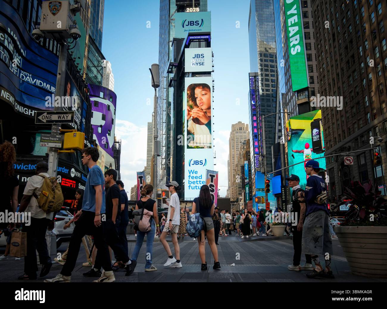 Giant video screen in Times Square in New York promotes the recent ...
