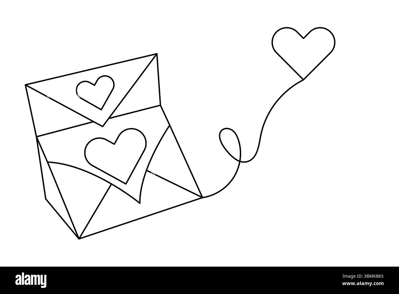 Love letter continuous single line art drawing of concept doodle style ...