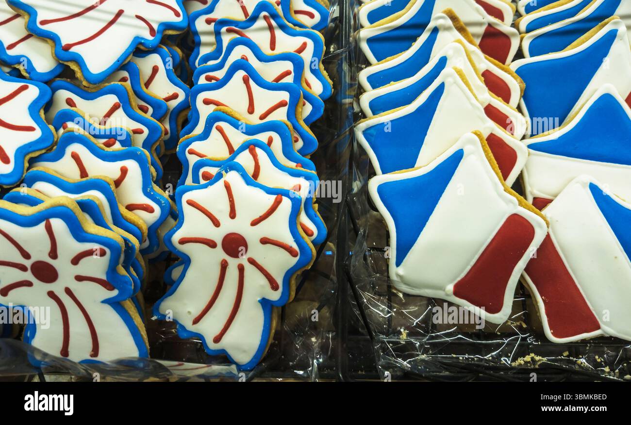 Patriotic Independence Day themed cookies seen in New York on Thursday ...