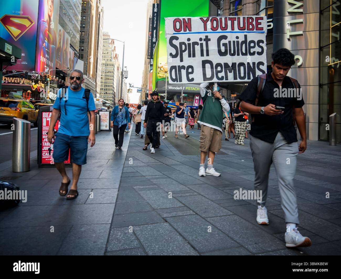 Religious zealot in Times Square on Wednesday, June 25, 2025 ...