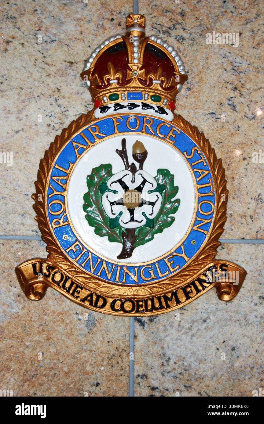 Badge of the now defunct RAF Finningley Stock Photo - Alamy