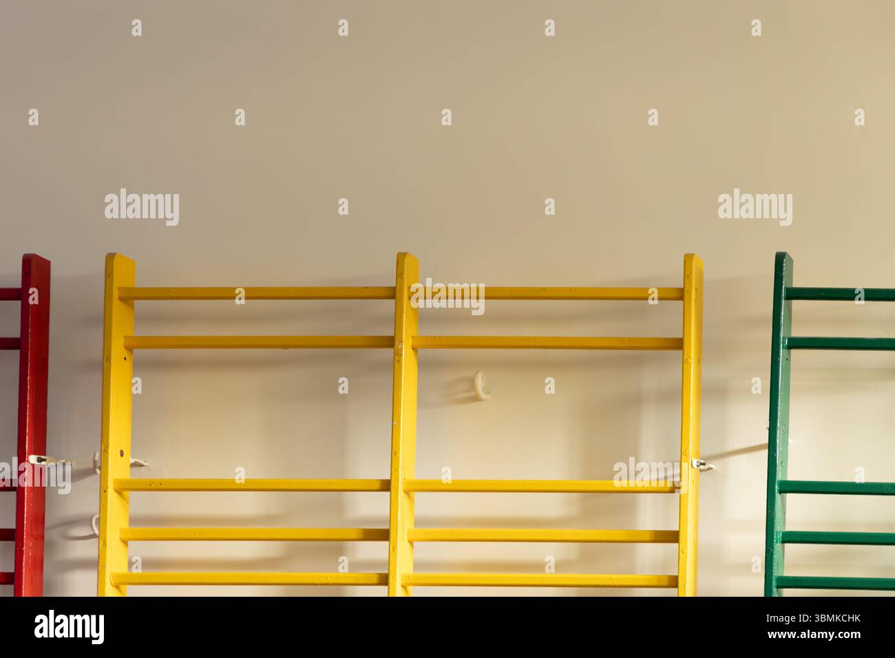 Colorful gymnastics ladders, red, yellow, green gymnastics ladder ...