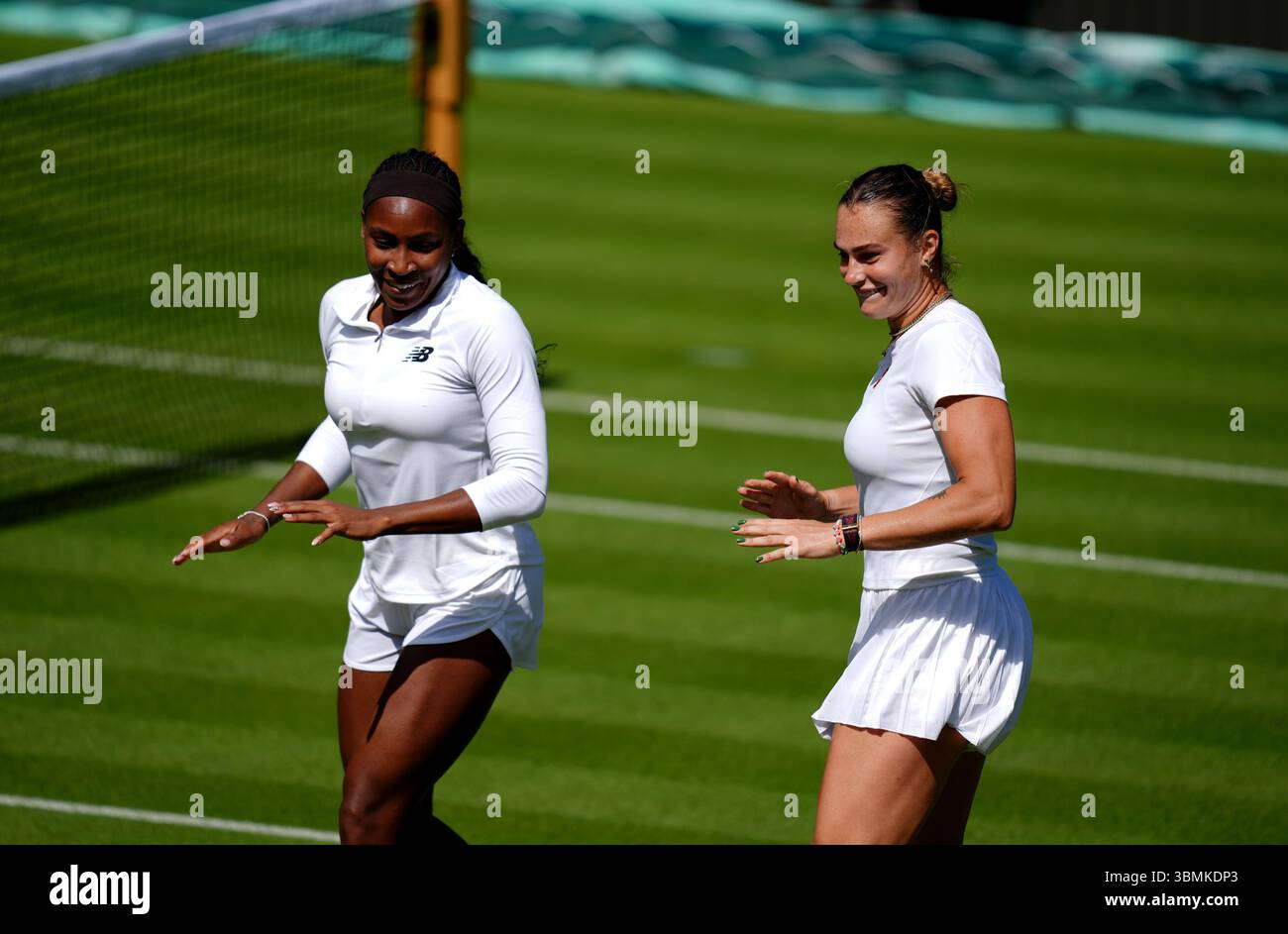 Aryna Sabalenka (right) and Coco Gauff (left) make Tik Tok's together ...