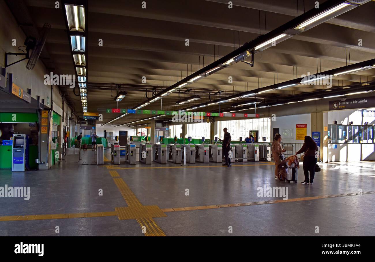 RIO DE JANEIRO, BRAZIL - June 19, 2025: Turnstiles for entering the ...