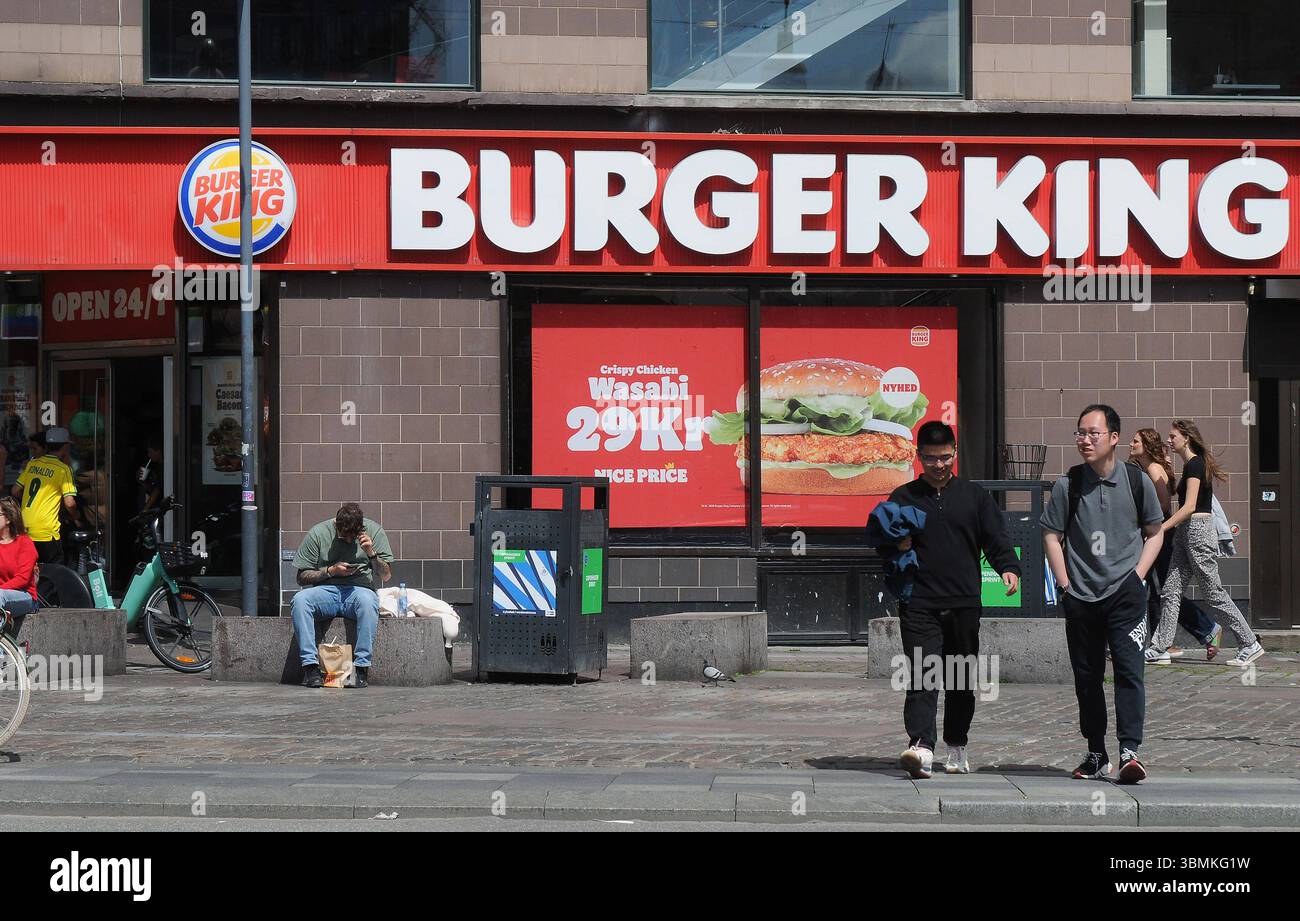 Copenhagen/ Denmark/27 june 2025/.American fst food chain burger king rerstaurant in copenhagen ...