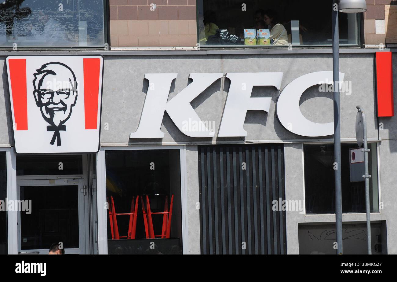 Copenhagen/ DenmarK/27 june 2025/ KFC kentucky fried chicken restaurant ...
