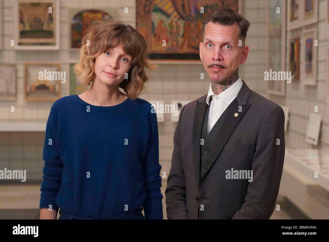 Elin Westerholm, left, and Lupus Nensén, members of Anonymouse art ...