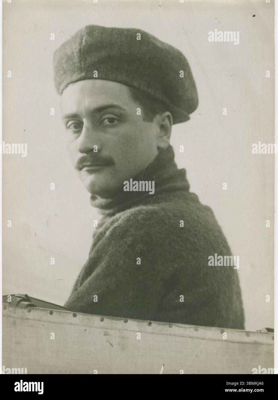 Blèriot aircraft. On board, the French aviator Roland Garros Stock ...