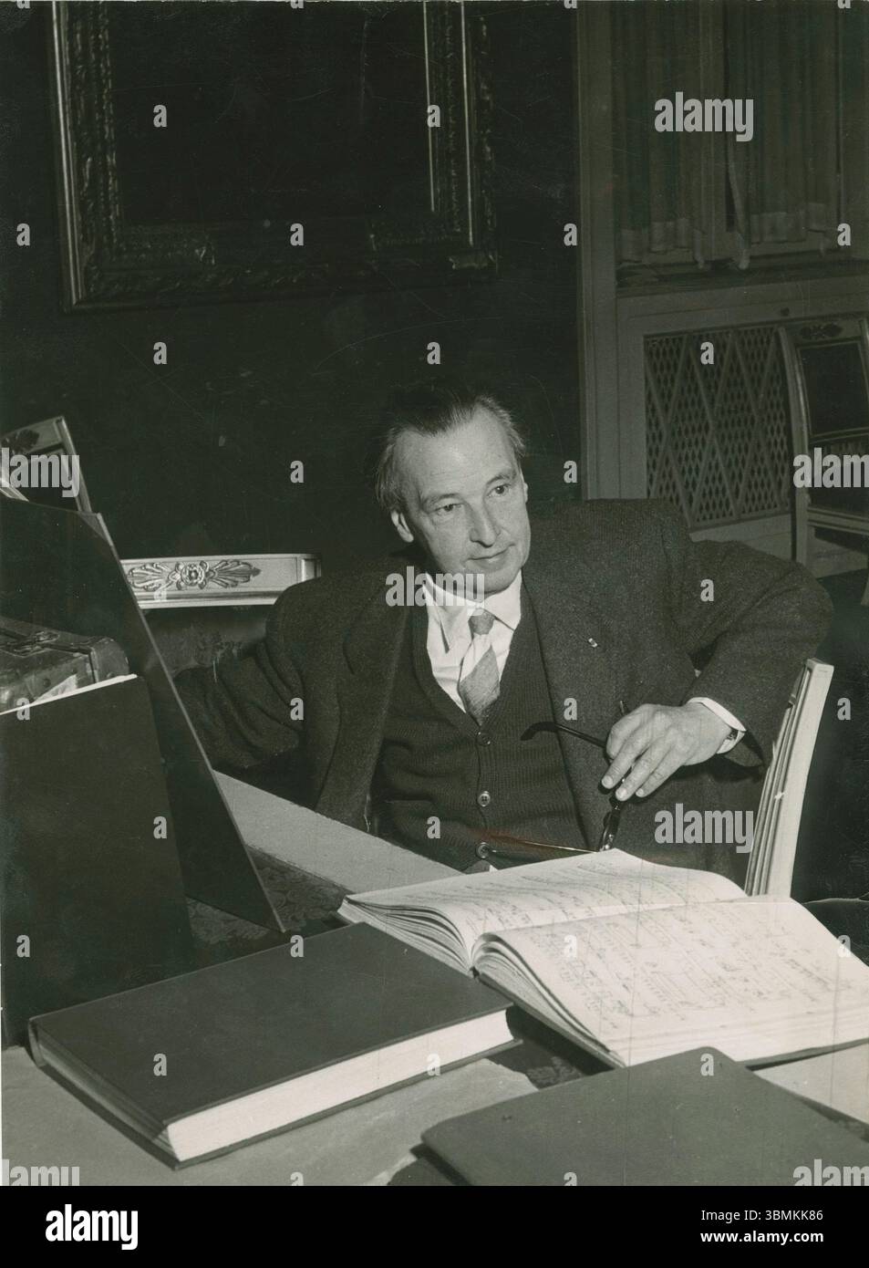 Portrait of the swiss composer Arthur Honegger Stock Photo - Alamy