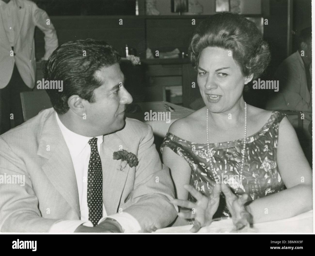 Portrait of tenor Giuseppe Di Stefano and soprano Renata Tebaldi aboard ...