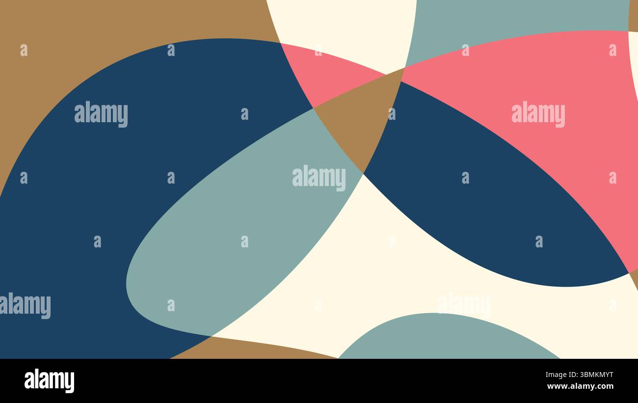 Curved overlapping shapes background Stock Vector Image & Art - Alamy