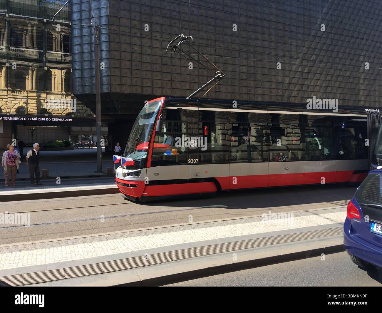 Historic trams—classic Tatra T3s and modern Škoda ForCity models ...