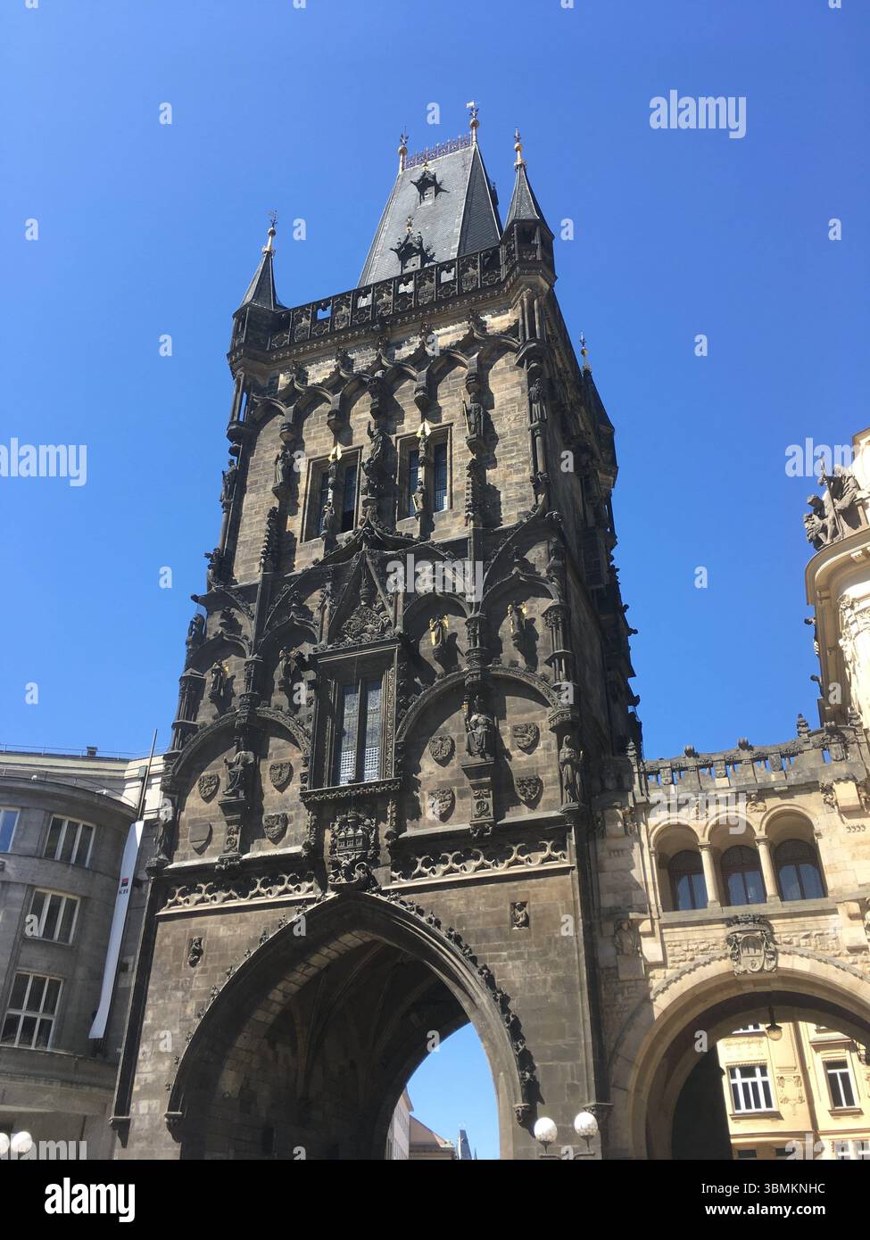 Historic city‑centre buildings in Prague showcase Gothic spires ...