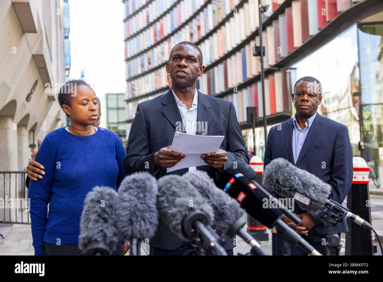 London, UK. 27th June, 2025. Daniel Anjorin's father, Dr Ebenezer ...