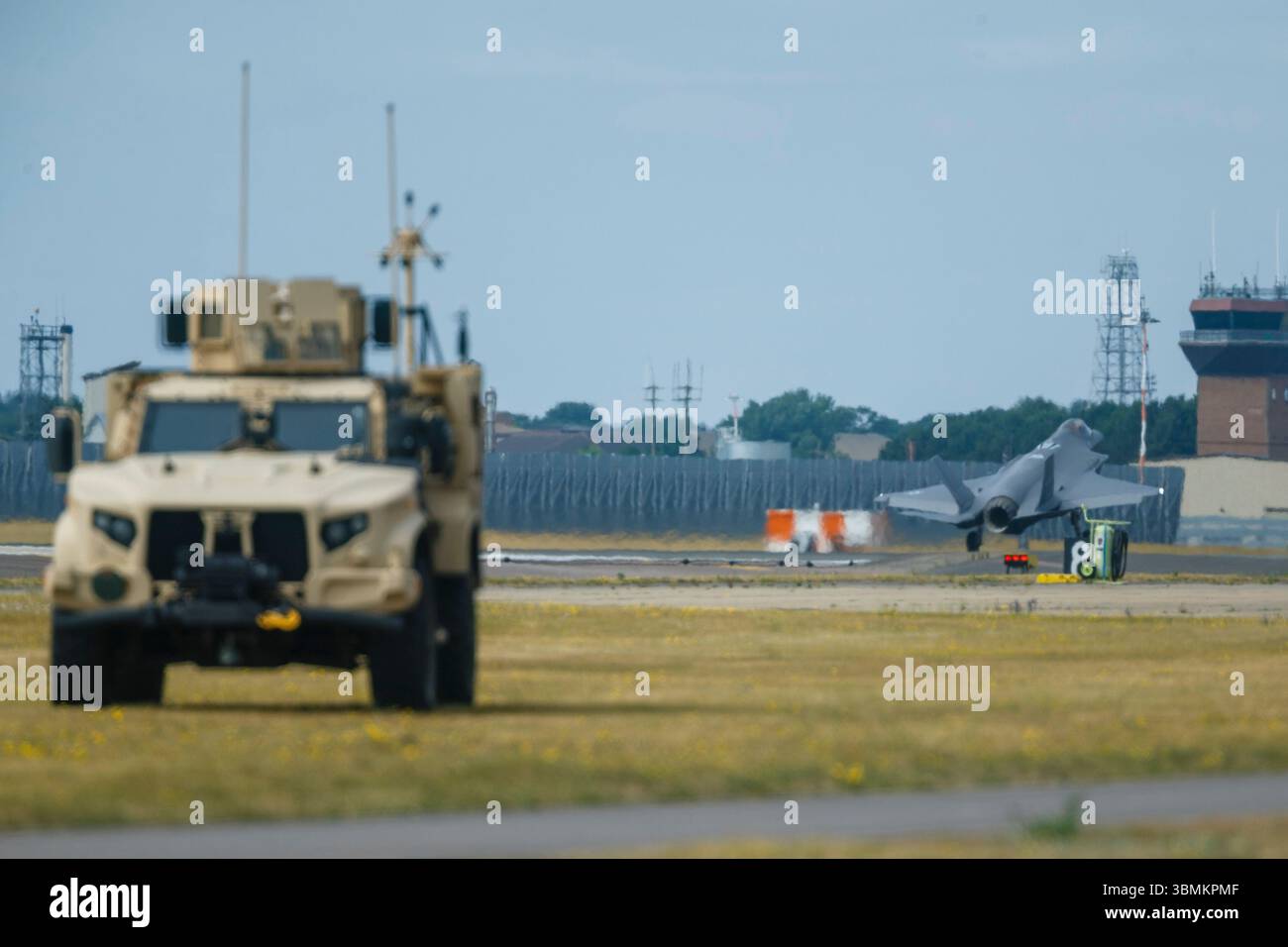Lakenheath, UK. 27 June, 2025. A solitary Joint Light Tactical Vehicle ...