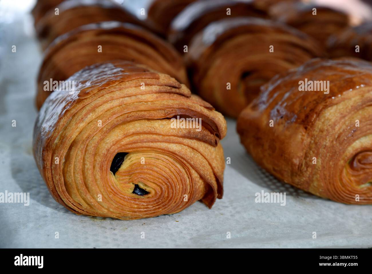 Real French Chocolate bread Paris - France Stock Photo - Alamy