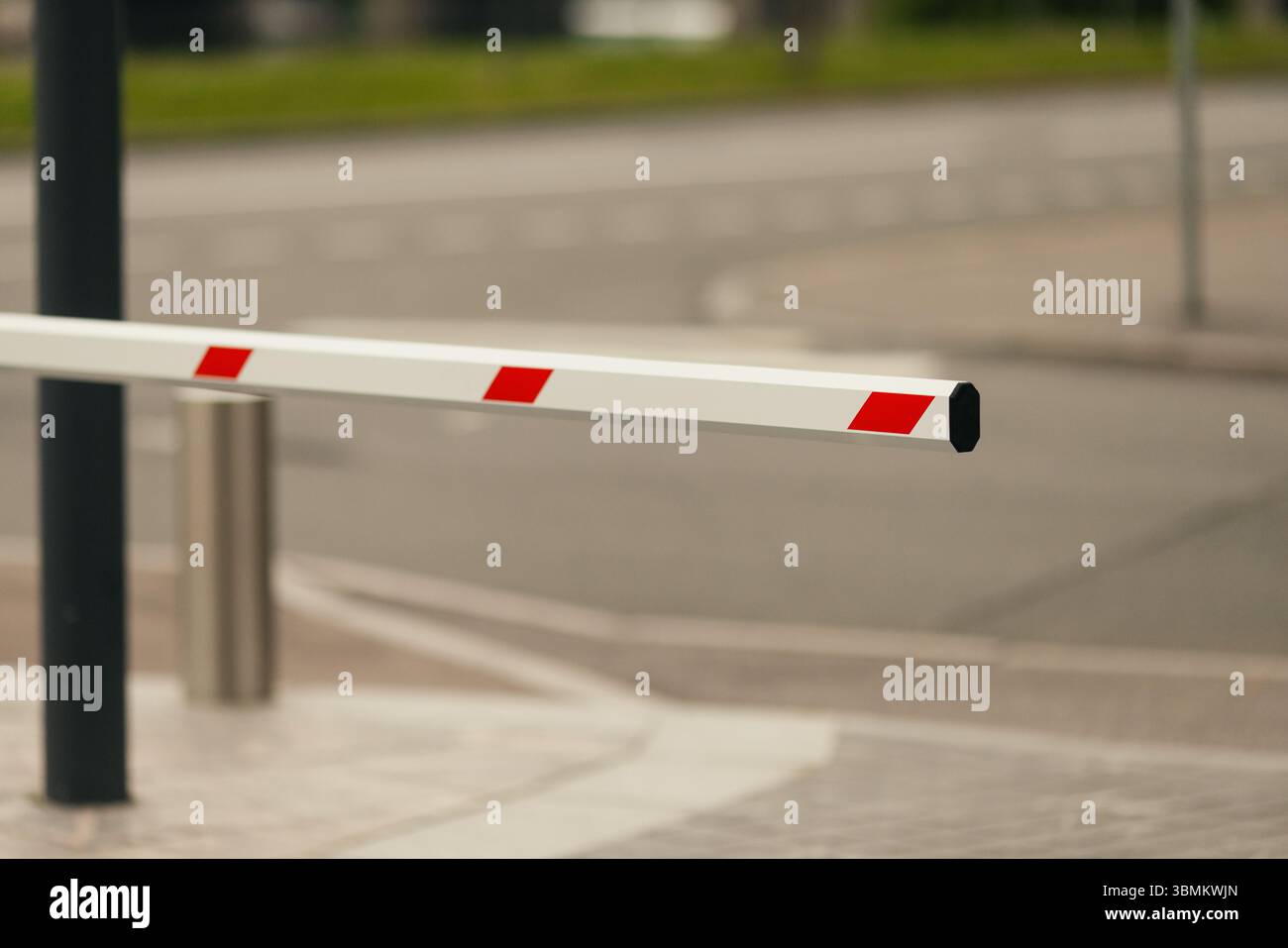 Barrier gate arm for parking entrance restriction system Stock Photo ...