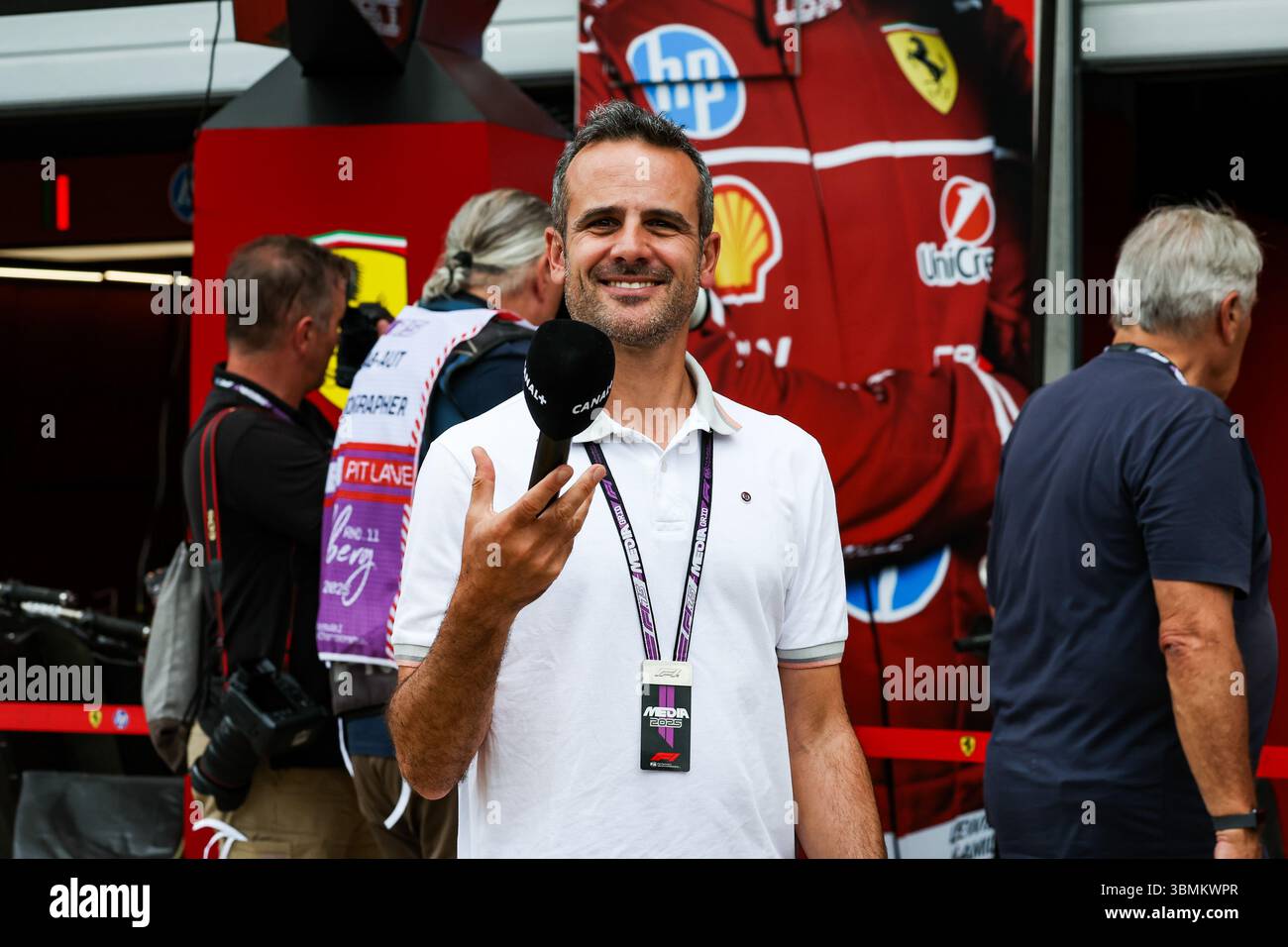 DUPIN Laurent, Canal+ Television presenter, practicing for his next ...