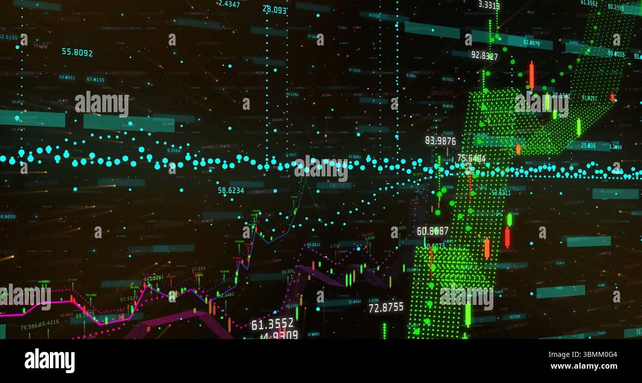 Animating financial data graphs charts hi-res stock photography and ...