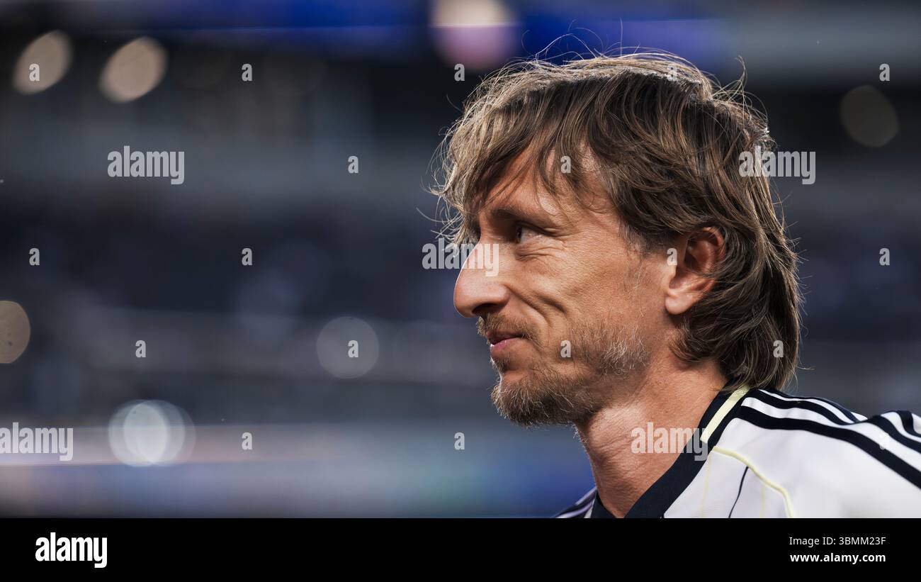 Luka Modric of Real Madrid CF looks on prior to the FIFA Club World Cup ...
